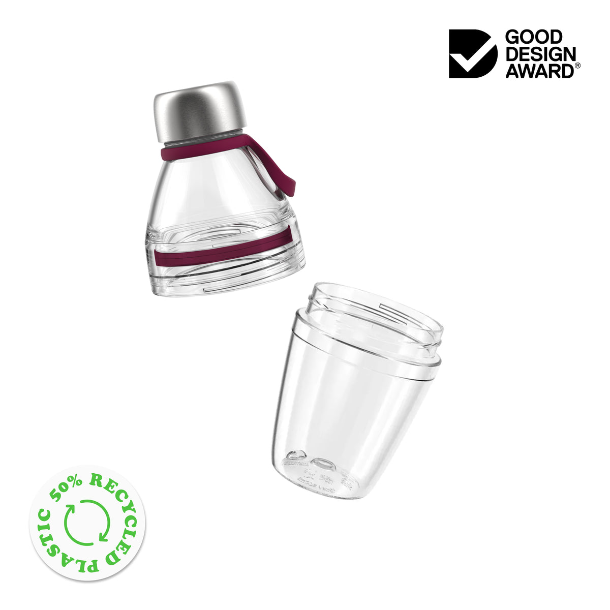 KeepCup Helix Clear Bottle Frost | Clear 500ml Drink Bottle