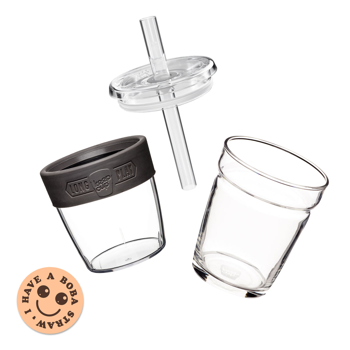 KeepCup Cold Cup Longplay Cloud | Glass Boba Cup